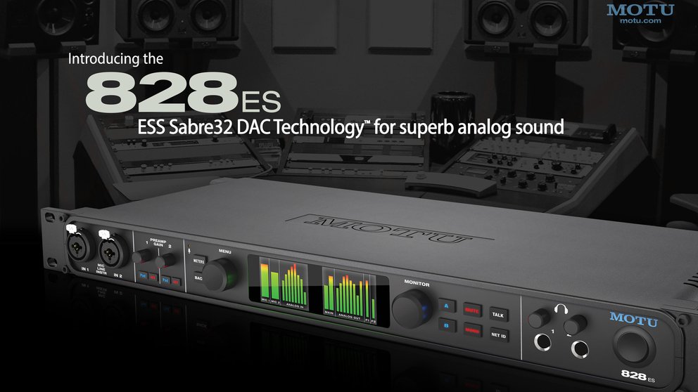 Introducing the 828es Thunderbolt/USB I/O for Mac, PC and iOS | News | MOTU.com