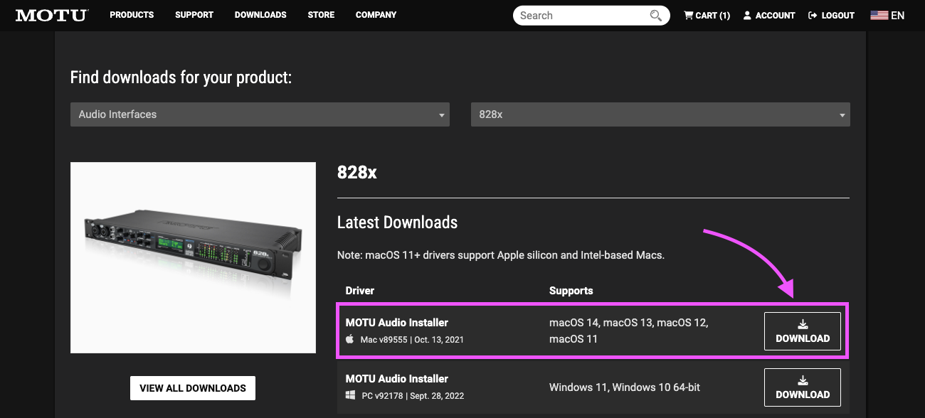- MOTU Audio - Apple Silicon Driver Instructions